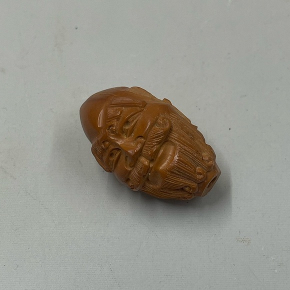 Jewelry | Antique Chinese Hand Carved Hediao Nut Bead Peach Pit Faces ...